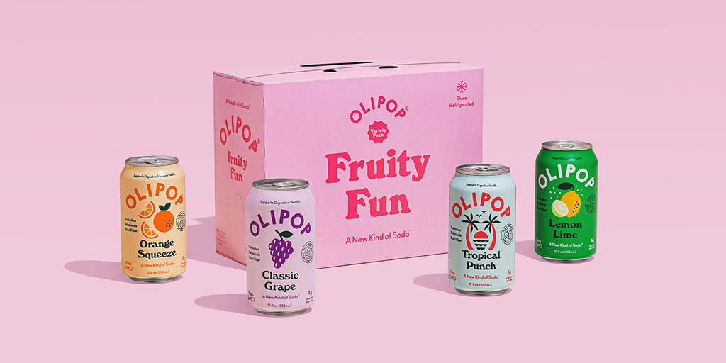 Fruity Fun Prebiotic Soda Variety 12-Pack | OLIPOP