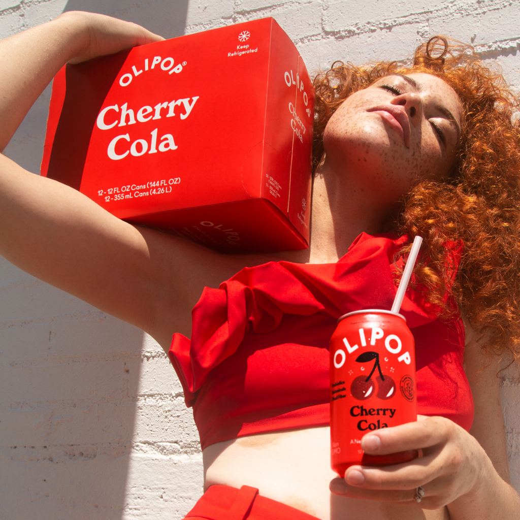 Cherry Cola Prebiotic Soda 12-Pack | OLIPOP