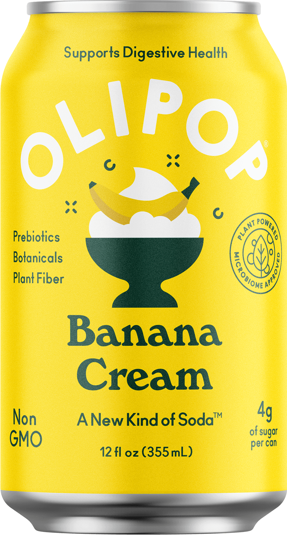 Banana Cream Prebiotic Soda 12-Pack | OLIPOP
